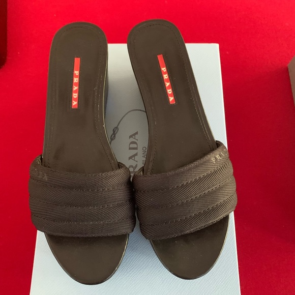 Prada | Shoes | Prada Sport Sliders Platform Black | Poshmark